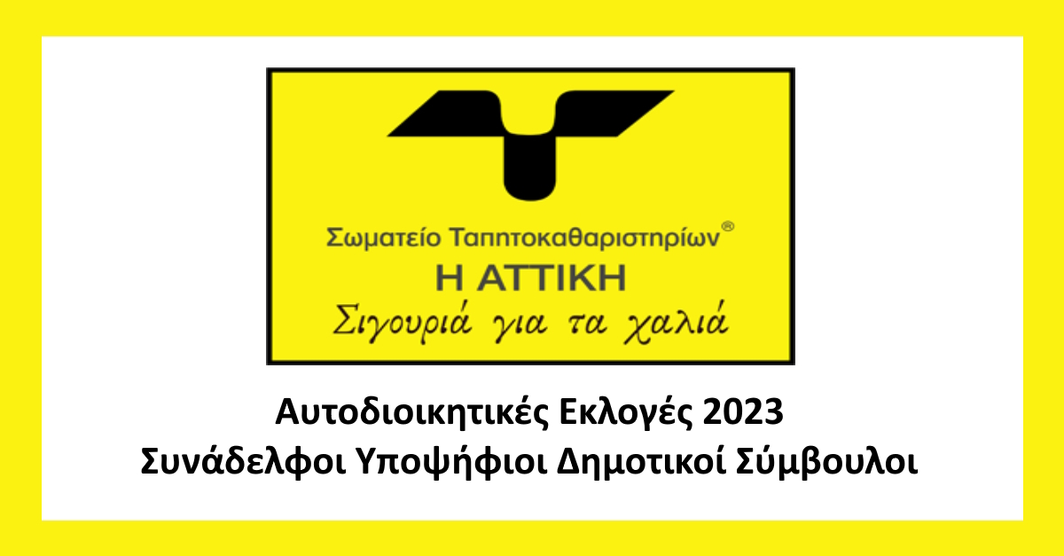Υπόψηφιοι Δημοτικοί Σύμβουλοι 2023 Ταπητοκαθαριστές